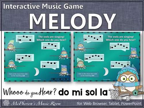 Solfege Winter Music Activity Interactive Music Game Do Mi Sol La {Whooo}