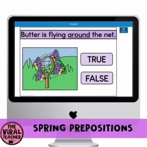 Spring Activities Prepositions of Place Find the Missing Butterfly Boom ...