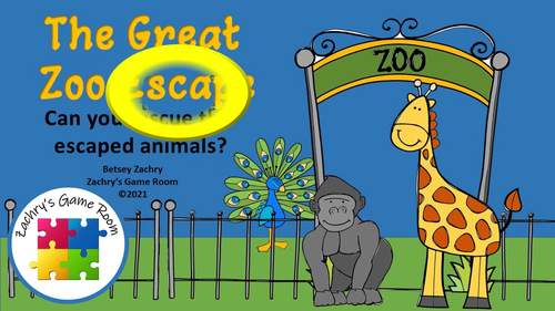 Editable PowerPoint Review Game Template: The Great Zoo Escape by ...