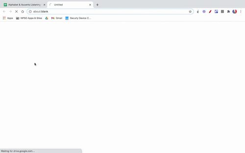 French Alphabet & Accents Listening Google Sheet for Immediate Feedback