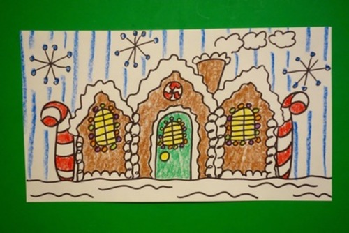 Let's Draw A Gingerbread House! by Patty Fernandez Artist | TPT