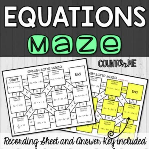 No Prep Equations (one solutions, no solution, & infinite solutions ...