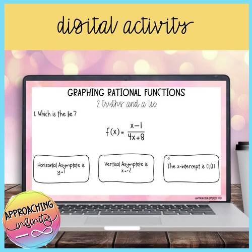 Graphing Rational Functions 2 Truths & A Lie Activity & Printable WS