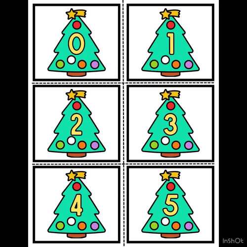 Christmas Tree Numbers 0–120 Number Cards | 1st Grade Winter Math Center