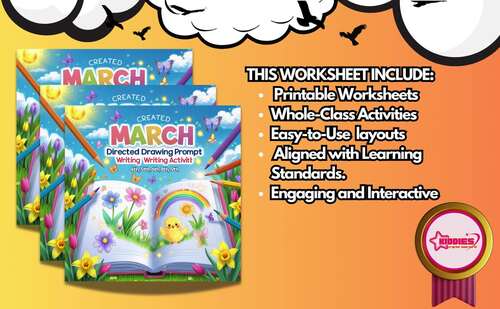 March Spring Directed Drawing, Opinion Writing Prompt Activities 3rd ...