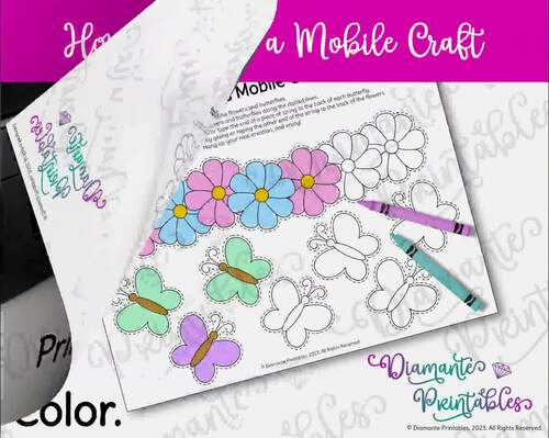 Butterflies Printable Mobile Craft | Scissor Skills, Fine Motor Skills