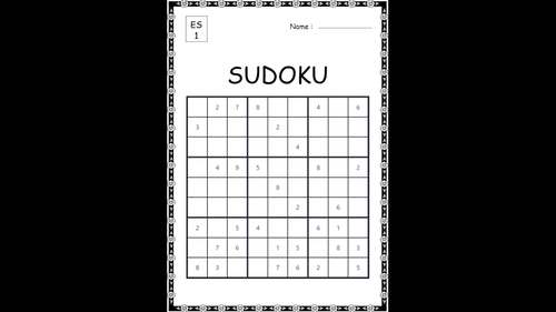 SUDOKU Puzzle Book for Kids Vol 2 : 50 Easy Puzzles 9x9 SUDOKO Worksheets