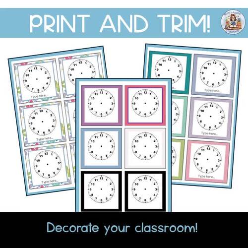 Pastel Daisies Themed Classroom Decor-Schedule Cards for P-6 Classrooms