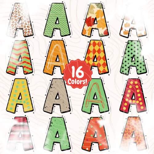 Bulletin board letters Fall | Autumn Doodle Alphabet | Letters and Number