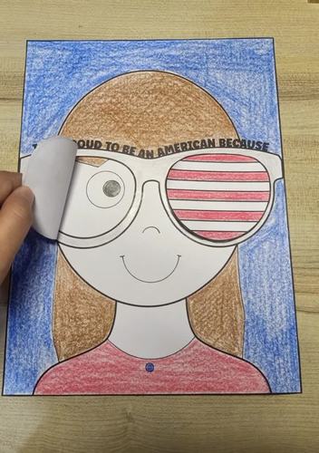 4th of July Craft Proud To Be An American Activities Sunglasses ...