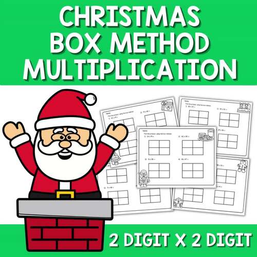 Christmas Holiday 2 Digit by 2 Digit Multiplication | Box Method 4th ...