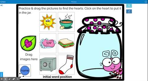 Boom™ Cards Digital Game Love Bug Articulation Jar for R by Speech Hamster