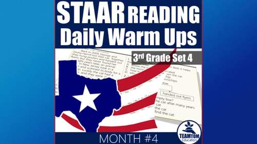 STAAR Reading Daily Warm Ups 3rd Grade #4 by Team Tom | TpT