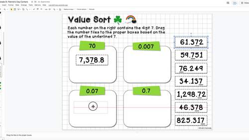 5th Grade St. Patrick's Day Digital Math Review Centers by Kristin Kennedy