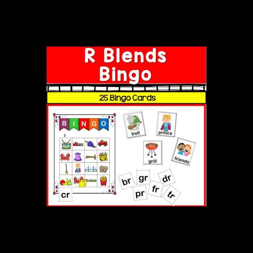 R Blends | Bingo Game by Pint Size Learners | Teachers Pay Teachers