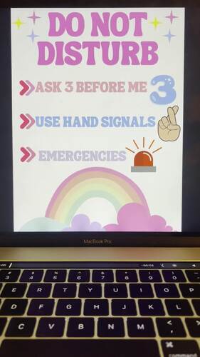 Do Not Disturb Teacher Poster for Centers + Small Group by Kindergarten ...