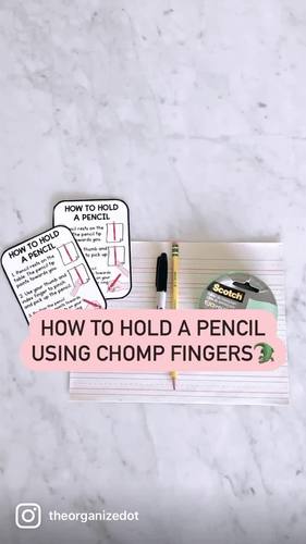 Pencil Grip Visual Aid Poster - How to Hold a Pencil - Occupational Therapy