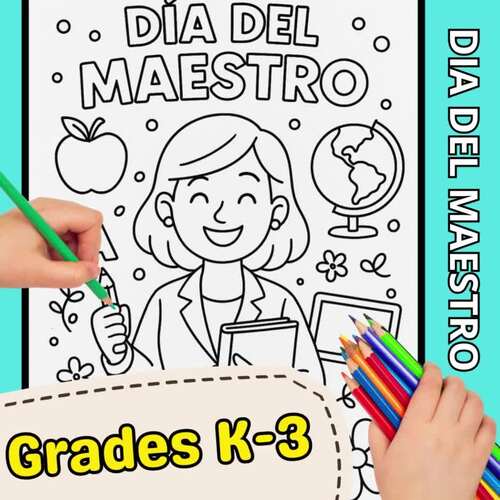 Día del Maestro – Spanish Teacher Appreciation Coloring & Activity Book ...