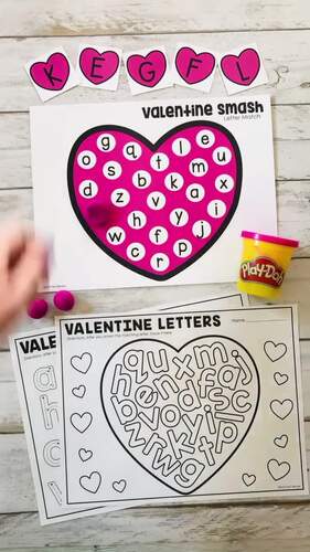 Valentine Letter Smash - Matching Uppercase and Lowercase Letters