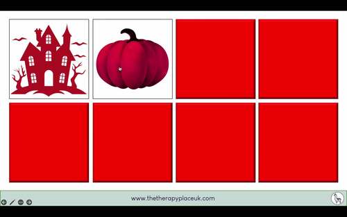 Digital Halloween Matching Pairs for Speech, Vocabulary & EAL: 6 Boards ...