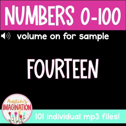 Numbers 0-100 Audio Clips - Audio Files for Commercial Use | TPT