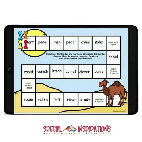 VC/V CAMEL Syllable Division Board Games | Print & Digital | Google Slides™