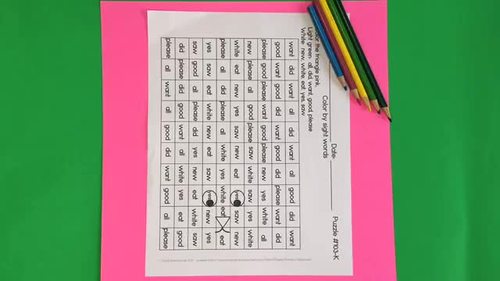 Spring Sight Word Mystery Pictures Pre-primer, Primer, First Grade ...