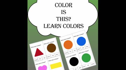 What color is this? Learn colors Clip cards, Flash cards busy work ...