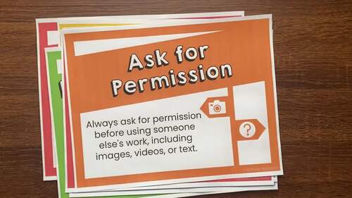 Digital Citizenship Strategies Posters Bulletin Board for the Computer Lab