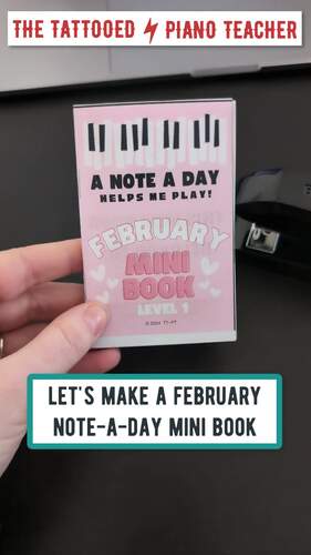 Note Name Music Activity | May Note A Day Mini Book | Spring Theme