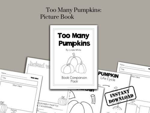 Too Many Pumpkins Book Companion | Fall Reading Comprehension Activities
