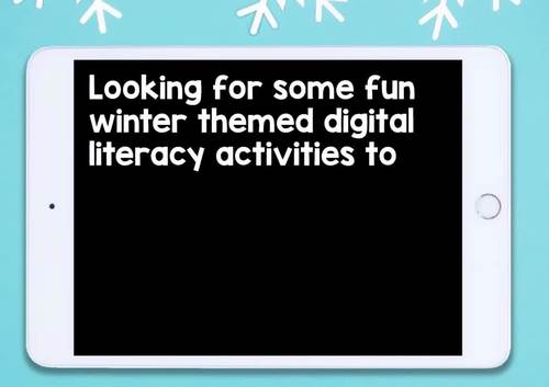 Kindergarten Winter Literacy Boom Cards Bundle | Distance Learning