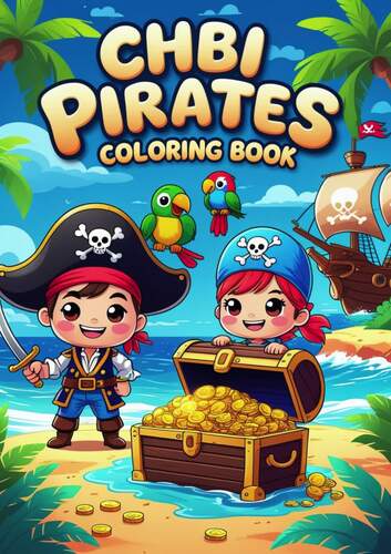 Chibi Pirates Coloring Book by Kids Mania | TPT
