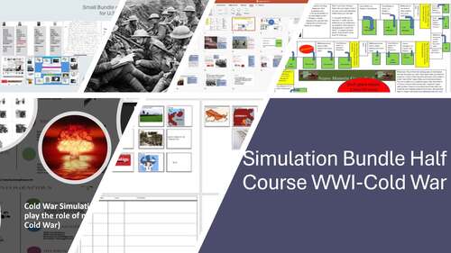 U.S. History Simulation Bundle WWI to Cold War Only by US History In Depth