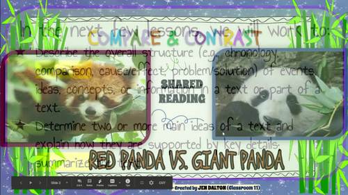 COMPARE and CONTRAST: Non Fiction (DIGITAL & PDF) ~ RED PANDA VS. GIANT ...