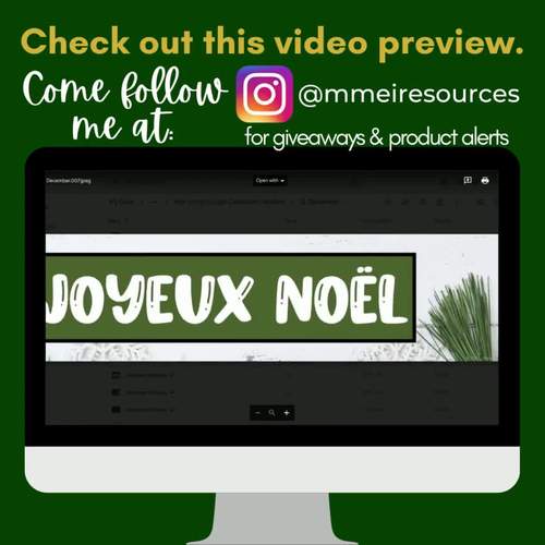 French Google Classroom Headers | December by Mme I's Resources | TPT