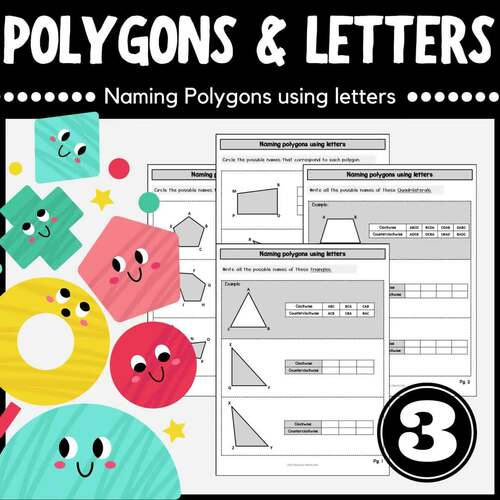 Naming Polygons Practice - 2D Shapes Activities -triangle quadrilateral ...