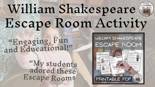 William Shakespeare Escape Room | Social Studies & History Activity