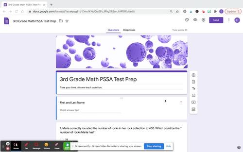 PSSA Math Test Prep 3rd Grade (DIGITAL) by The Cozy Crafty Classroom