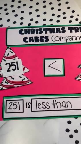 Christmas Comparing Numbers Math Craft by The Teaching Diva Corner