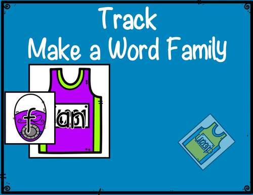 Track Themed Make A Short Vowel Word Family Center | TPT