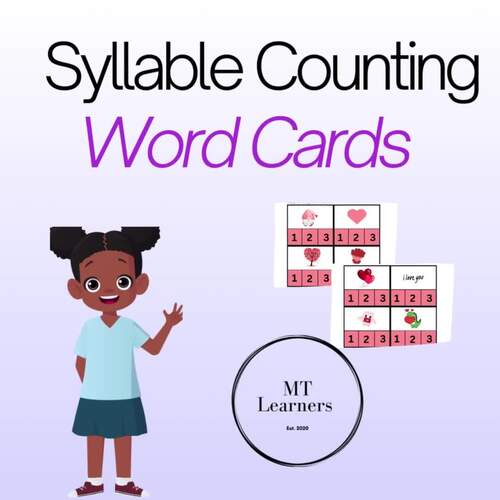 Valentine NO PREP Counting Syllables Center Activity by MT Learners