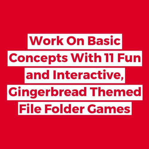 Gingerbread Man File Folder Games by File Folder Heaven | TPT
