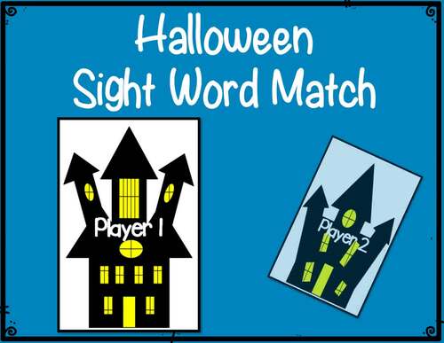 Halloween Sight Word Match by The Teaching Scene by Maureen | TPT