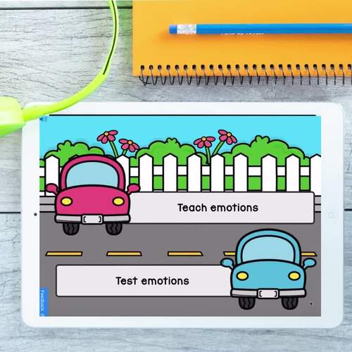 NO PRINT NO PREP! Car Emotions | Social Skills Boom Cards™ WITH AUDIO