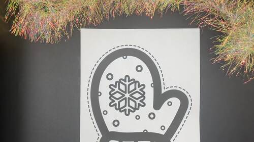 6 Winter Mitten Cut-Out Templates | 3 Sizes | Left & Right Designs for ...