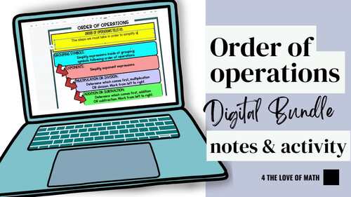 Order of Operations Digital Bundle for Google Slides™ by 4 the Love of Math