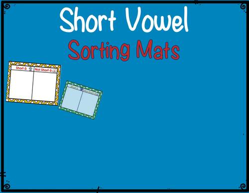 Picture Sort Phonic Sounds Bundle 1 Short Vowels ă, ĕ, ĭ, ŏ, & ŭ