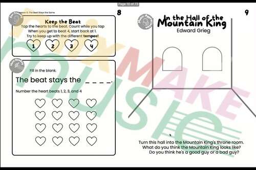 Grade 1 Full Year Music Workbook - Theory, Ear-training, Music Appreciation