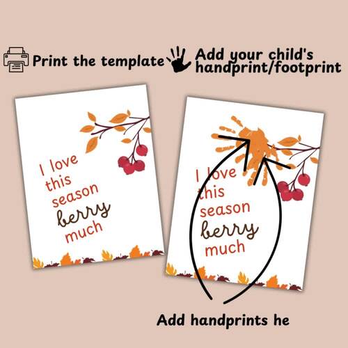 Fall Handprint Craft Printable | Autumn Activities | Fall Craft Activities